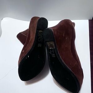 Ed Hardy | Shoes | Ed Hardy Chocolate Brown Suede Wedge Boots With ...